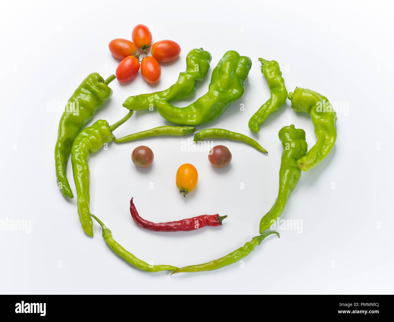Face made of vegetables hi-res stock photography and images - Alamy