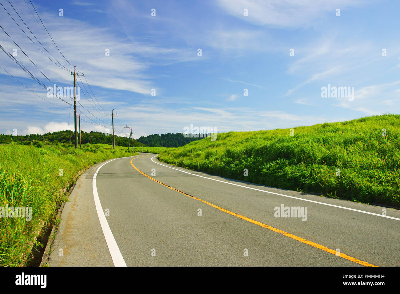 Mt aso park road hi-res stock photography and images - Alamy