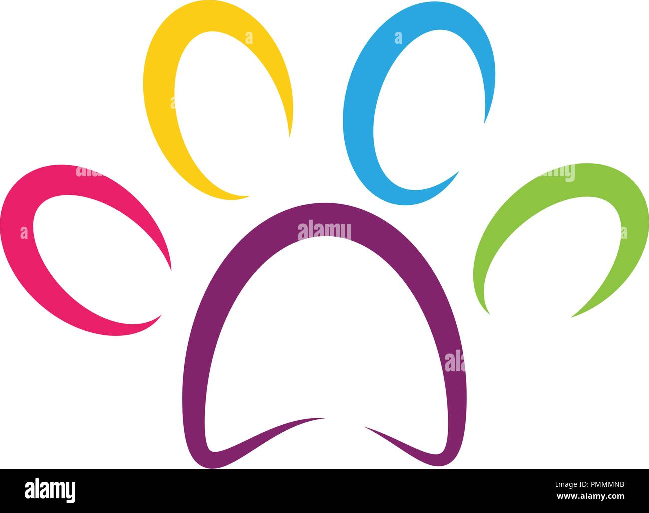 Paw icon vector illustration design logo template Stock Vector Image ...