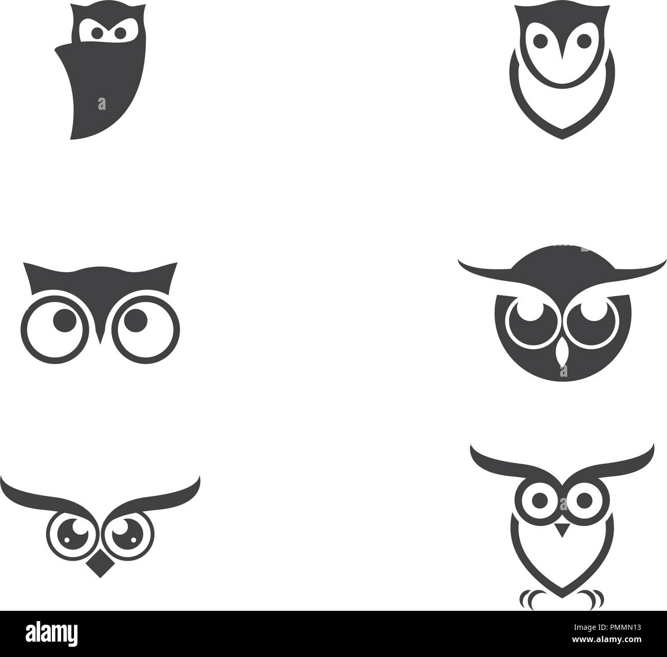 owl bird illustration logo template vector icon Stock Vector Image ...