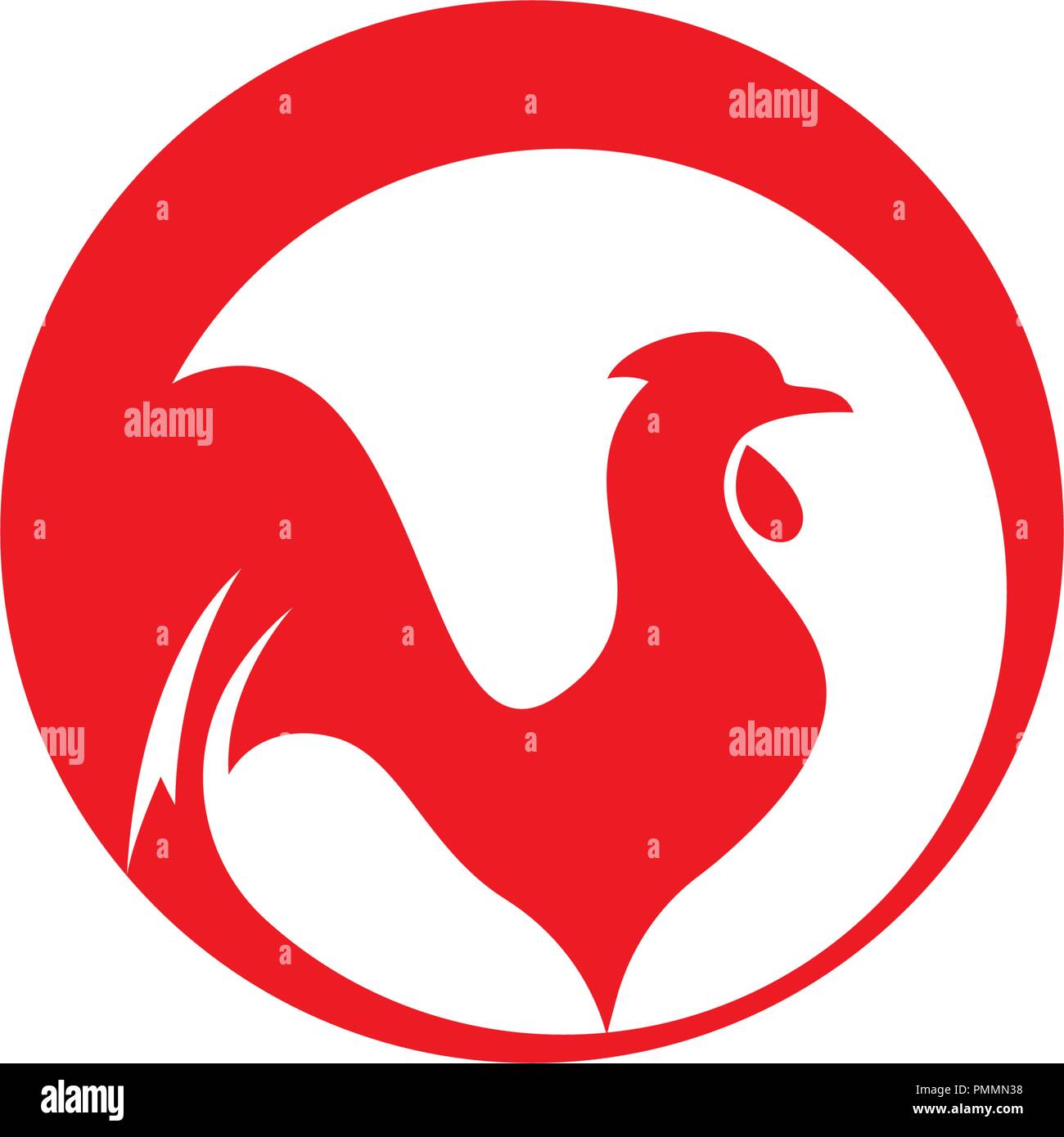 Rooster Logo Template vector icon illustration design Stock Vector ...