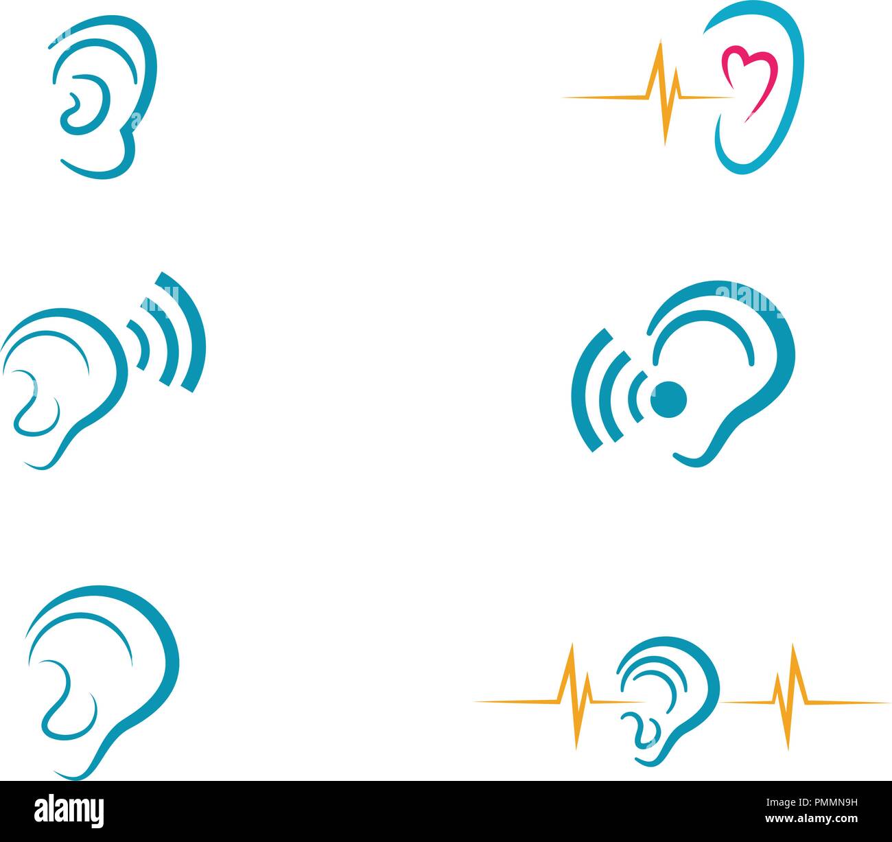 Hearing Logo Template vector icon design Stock Vector Image & Art - Alamy