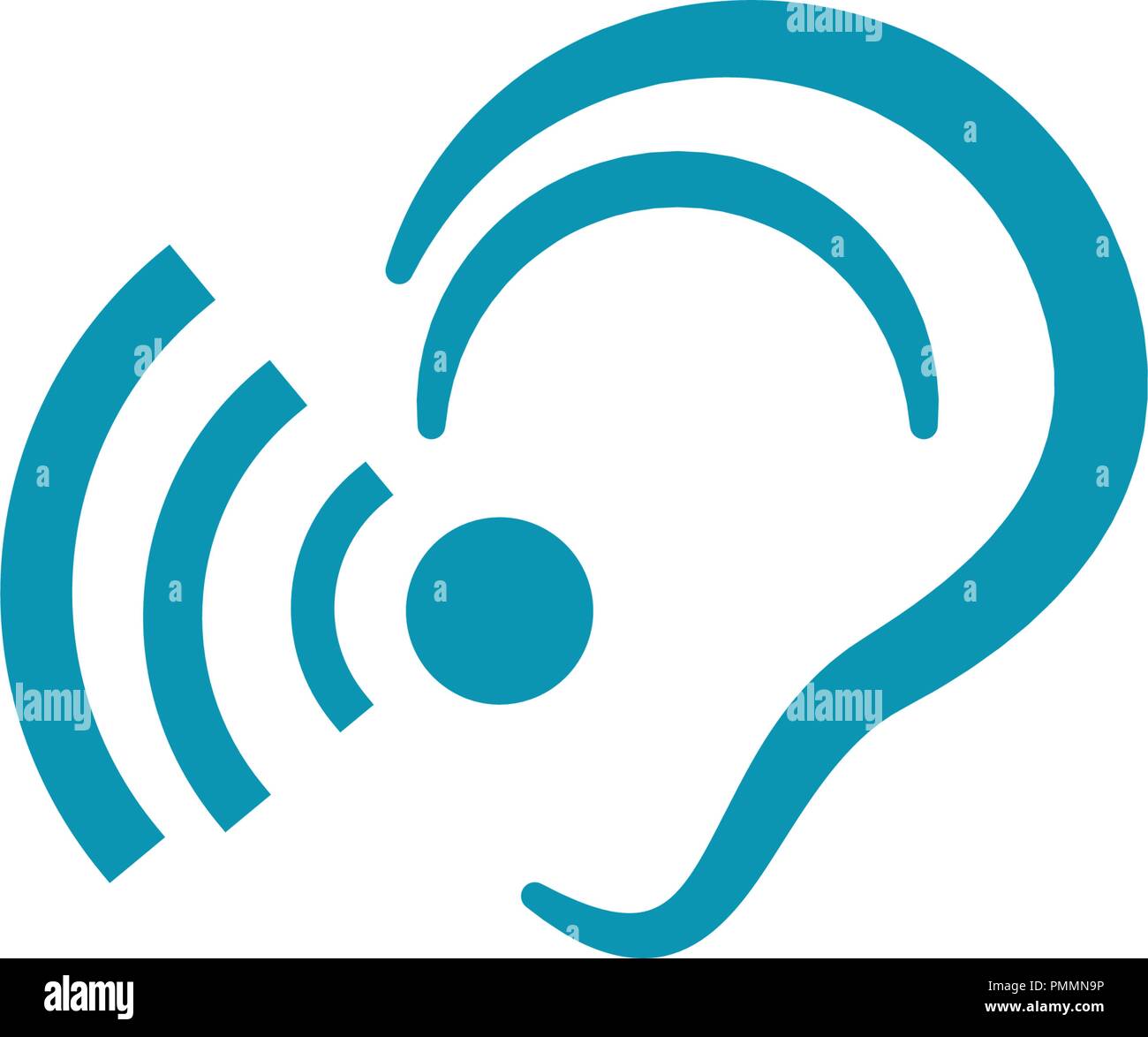 Ear sound wave Stock Vector Images - Alamy