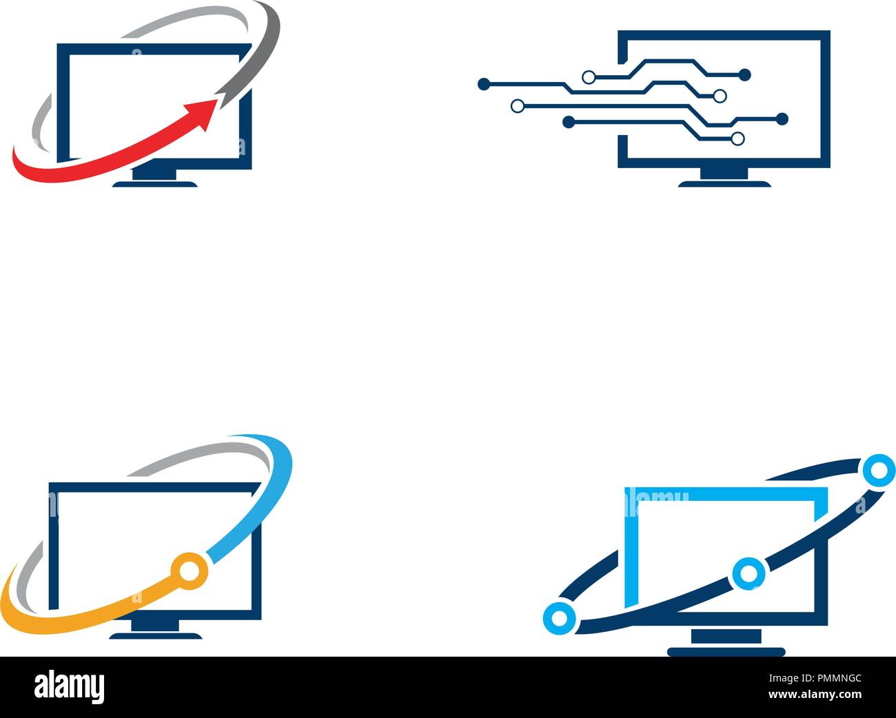 TV , LCD, LED, monitor icon vector illustration design logo Stock ...