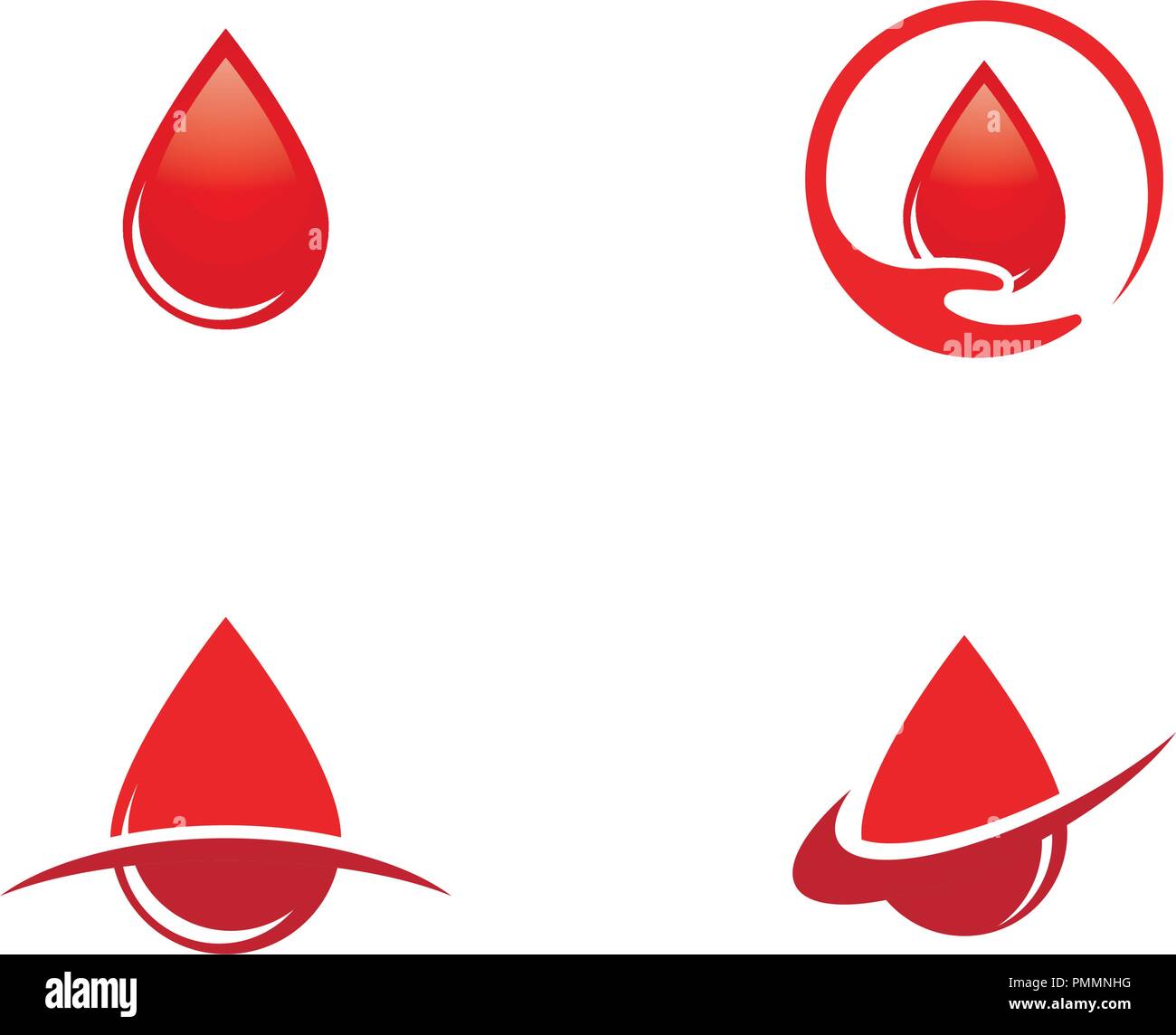 Donor blood drop vector Cut Out Stock Images & Pictures - Alamy