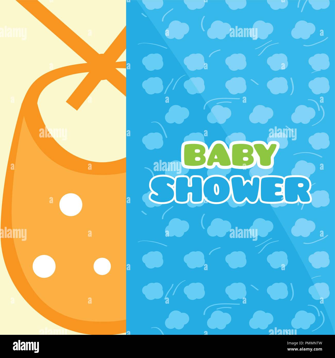 Baby shower design bib hi-res stock photography and images - Alamy