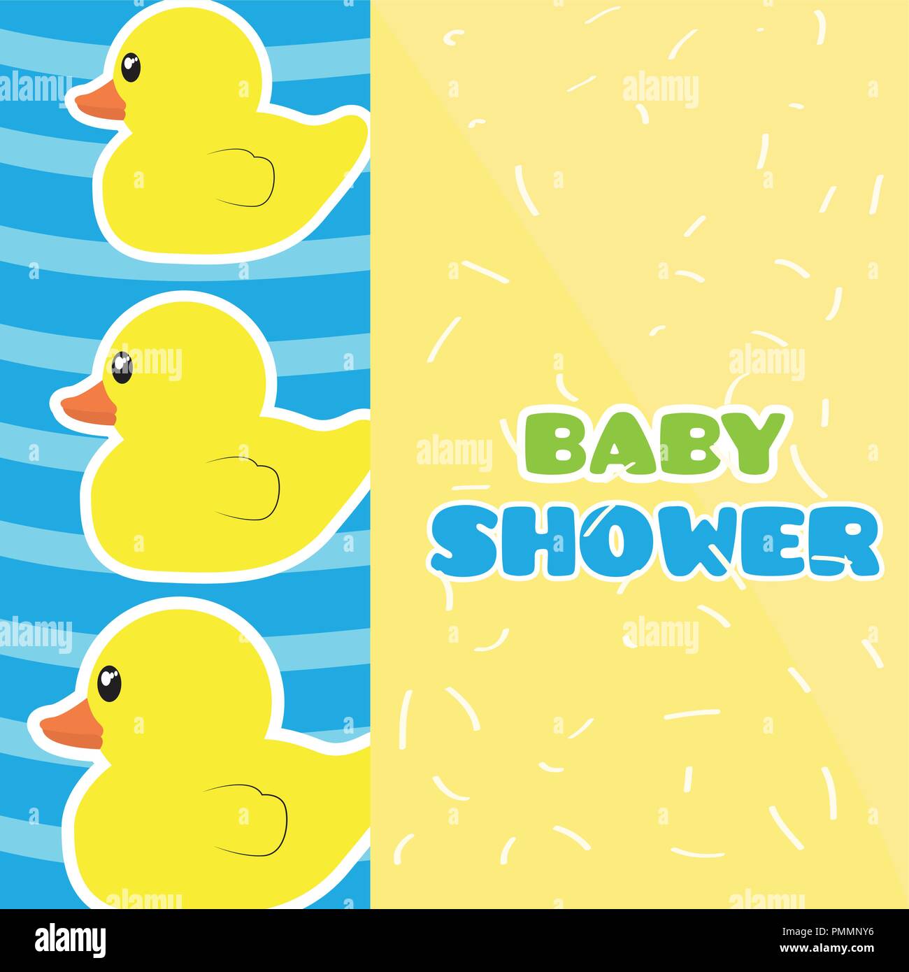 Baby shower label with rubber ducks Stock Vector Image & Art - Alamy