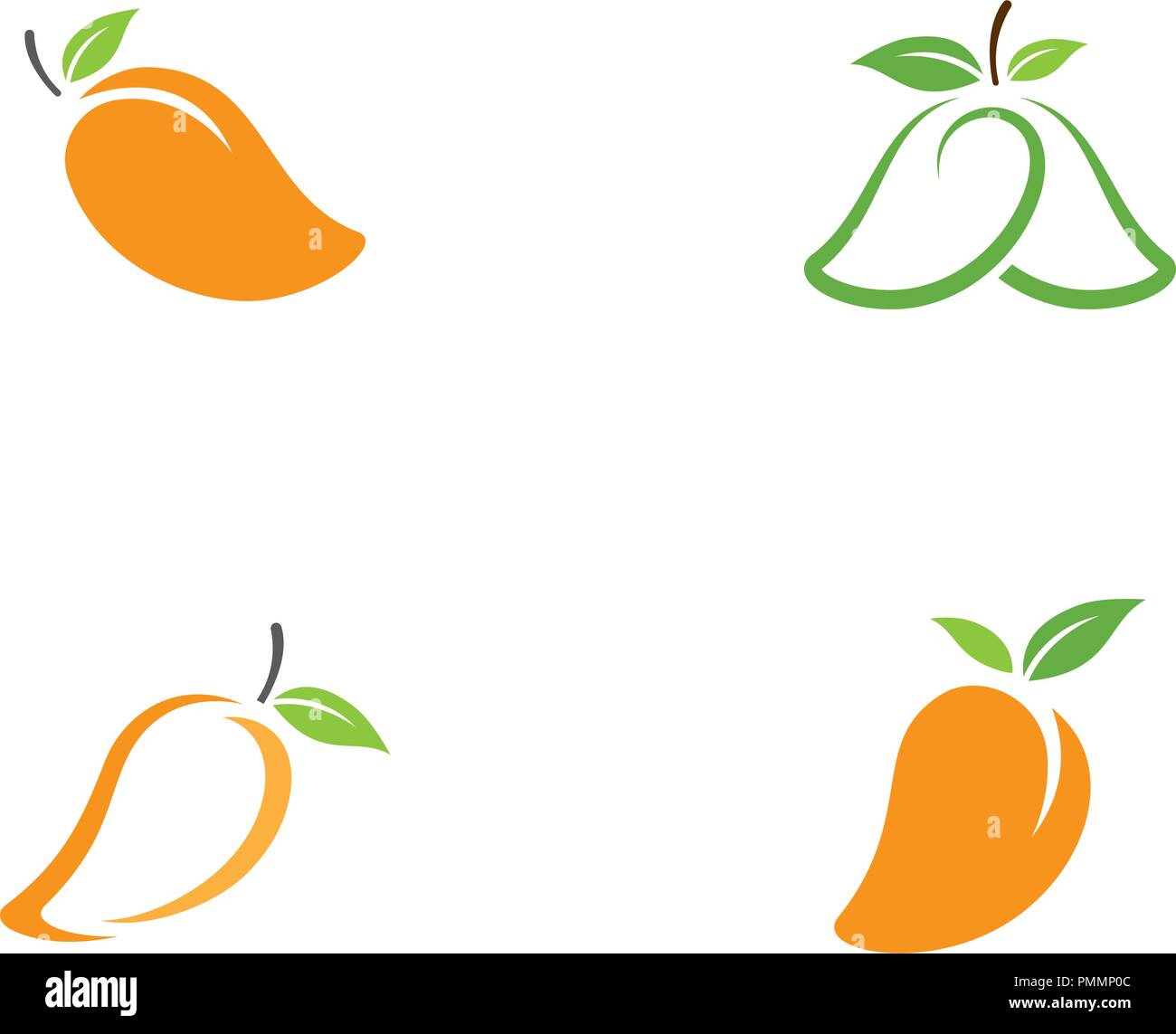 Mango in flat style. Mango vector logo. Mango icon Stock Vector Image ...
