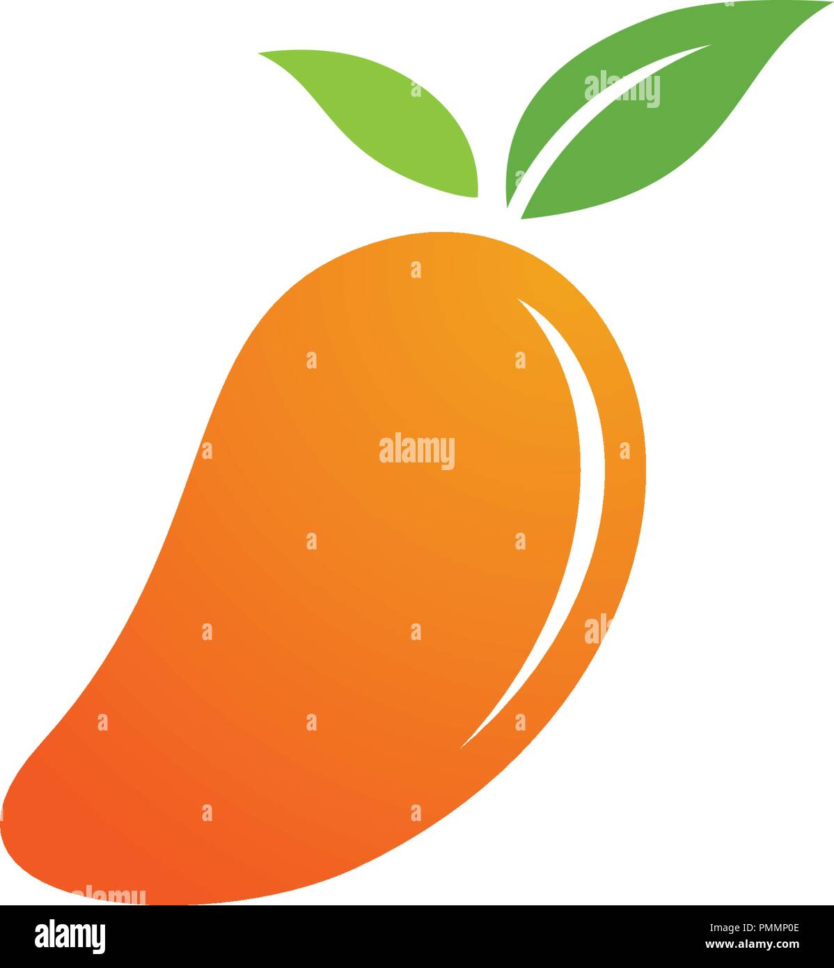 Mango in flat style. Mango vector logo. Mango icon Stock Vector Image ...