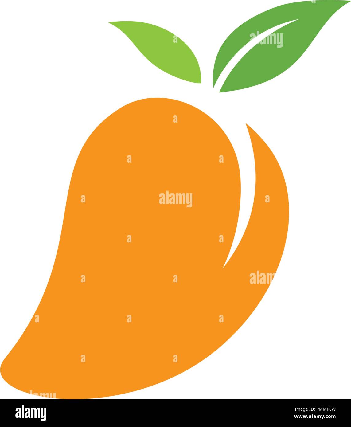 Mango in flat style. Mango vector logo. Mango icon Stock Vector Image ...