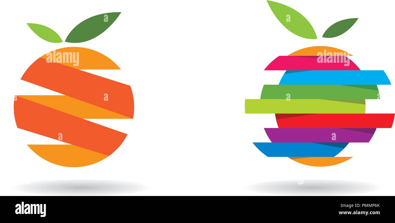 Round orange logo Stock Vector Images - Alamy