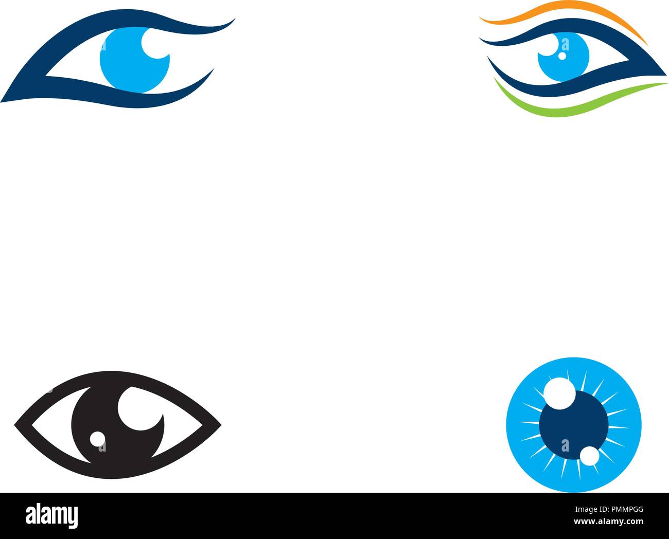 Branding Identity Corporate Eye Care vector logo design Stock Vector ...