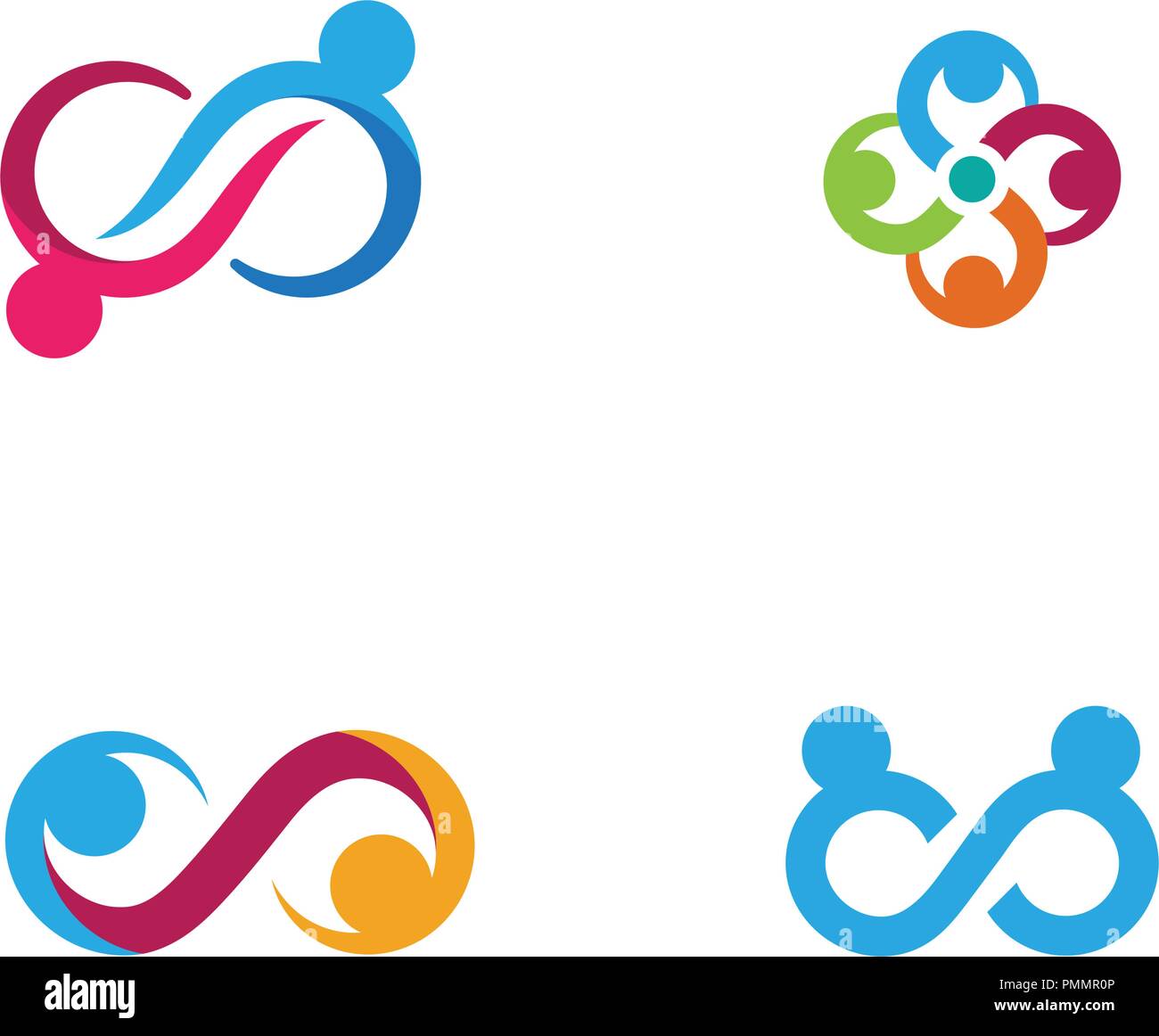infinity Adoption and Community care Logo template vector icon Stock ...