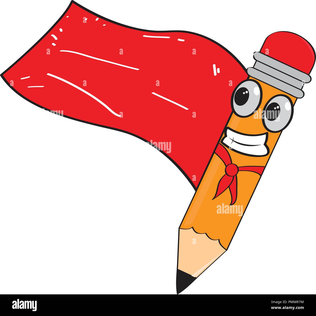 Vector illustration cartoon happy pencil Cut Out Stock Images ...