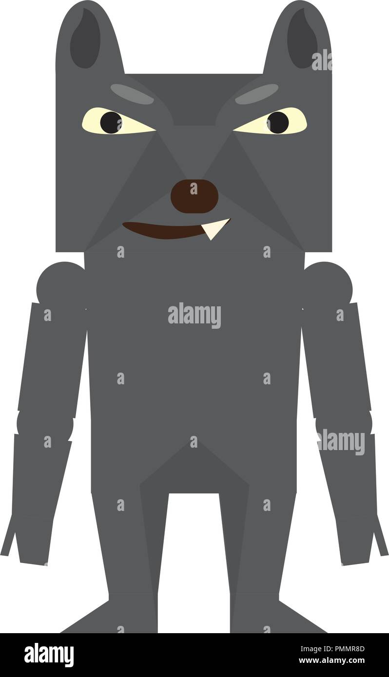 Cute halloween werewolf cartoon character Stock Vector Image & Art - Alamy