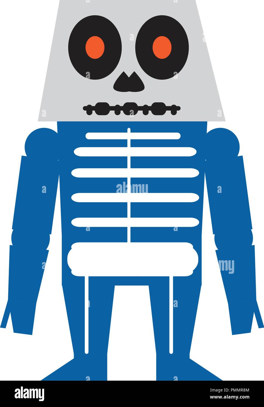 Cute halloween skeleton cartoon character Stock Vector Image & Art - Alamy