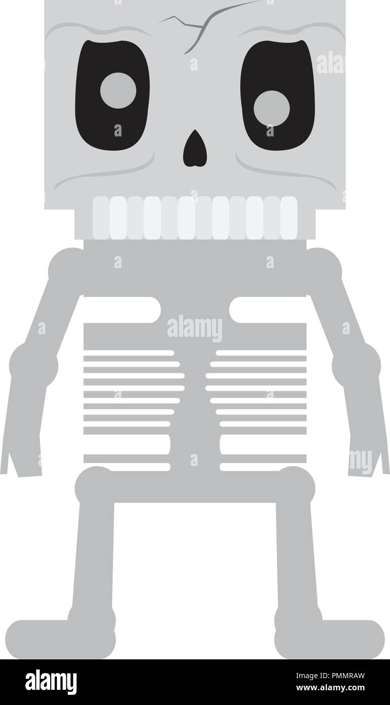 Cute halloween skeleton cartoon character Stock Vector Image & Art - Alamy
