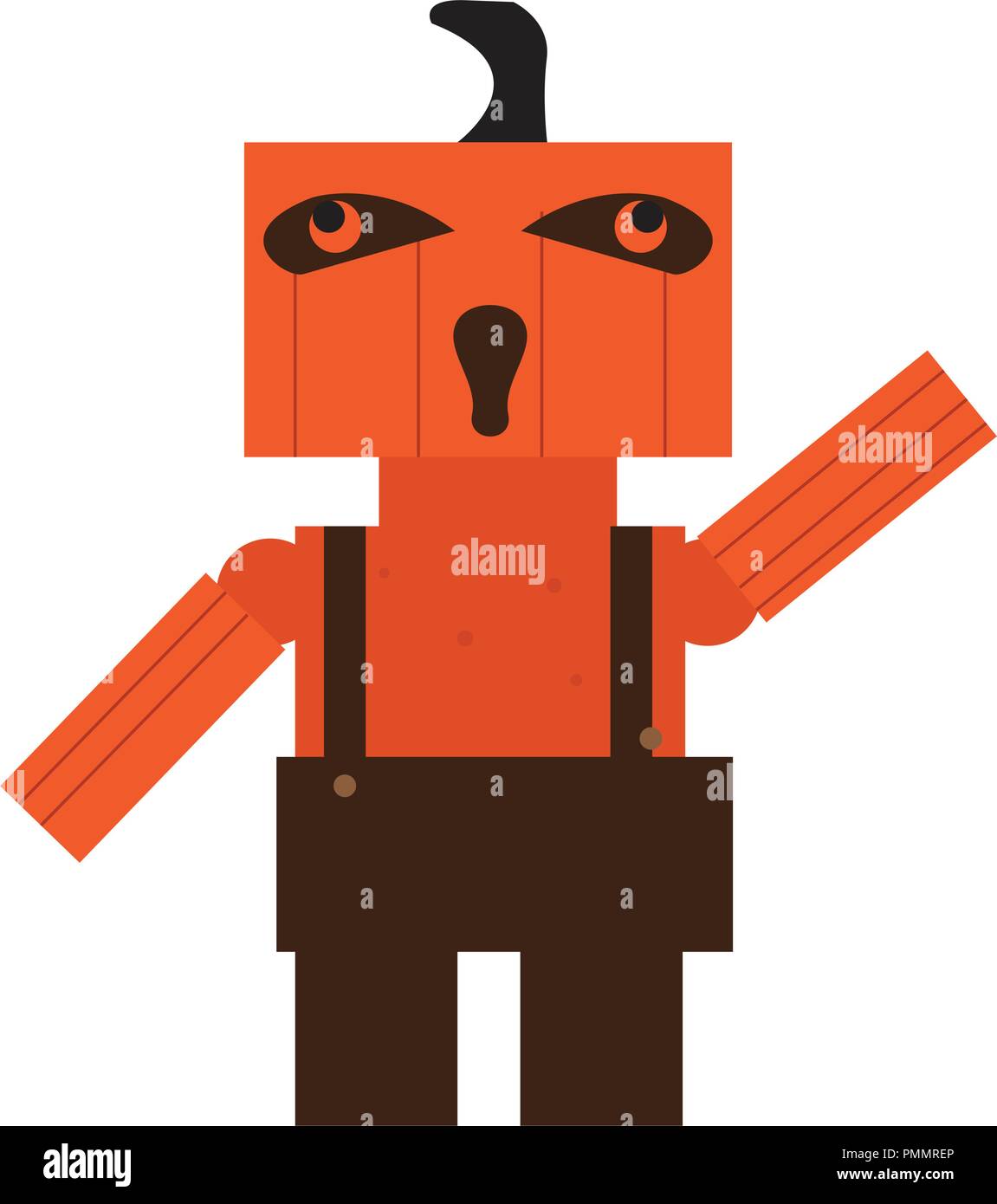 Cute halloween pumpkin monster cartoon character Stock Vector Image ...