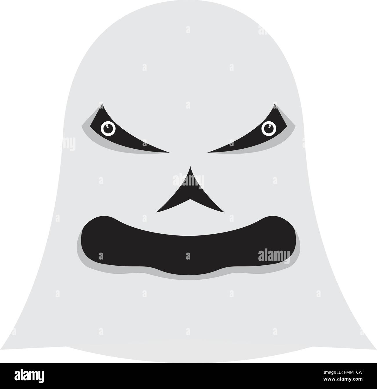 Angry halloween cartoon ghost avatar Stock Vector Image & Art - Alamy