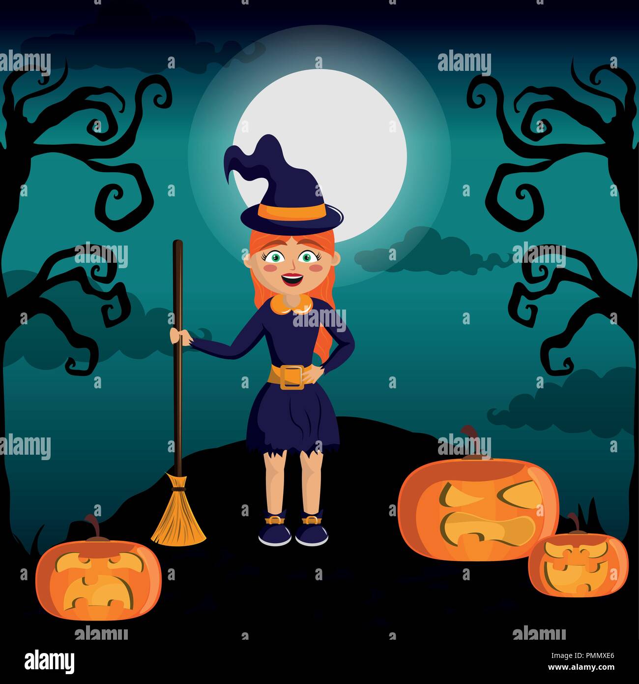 Kid broom Stock Vector Images - Alamy