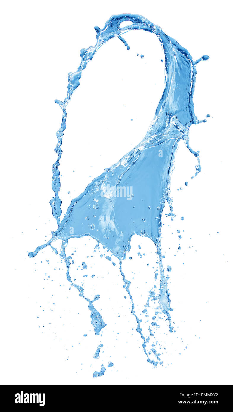 water splash isolated on a white background Stock Photo - Alamy