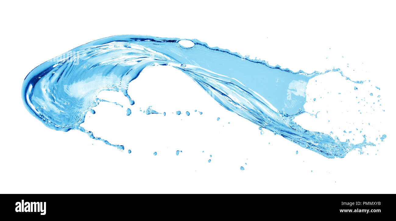 water splash isolated on a white background Stock Photo - Alamy
