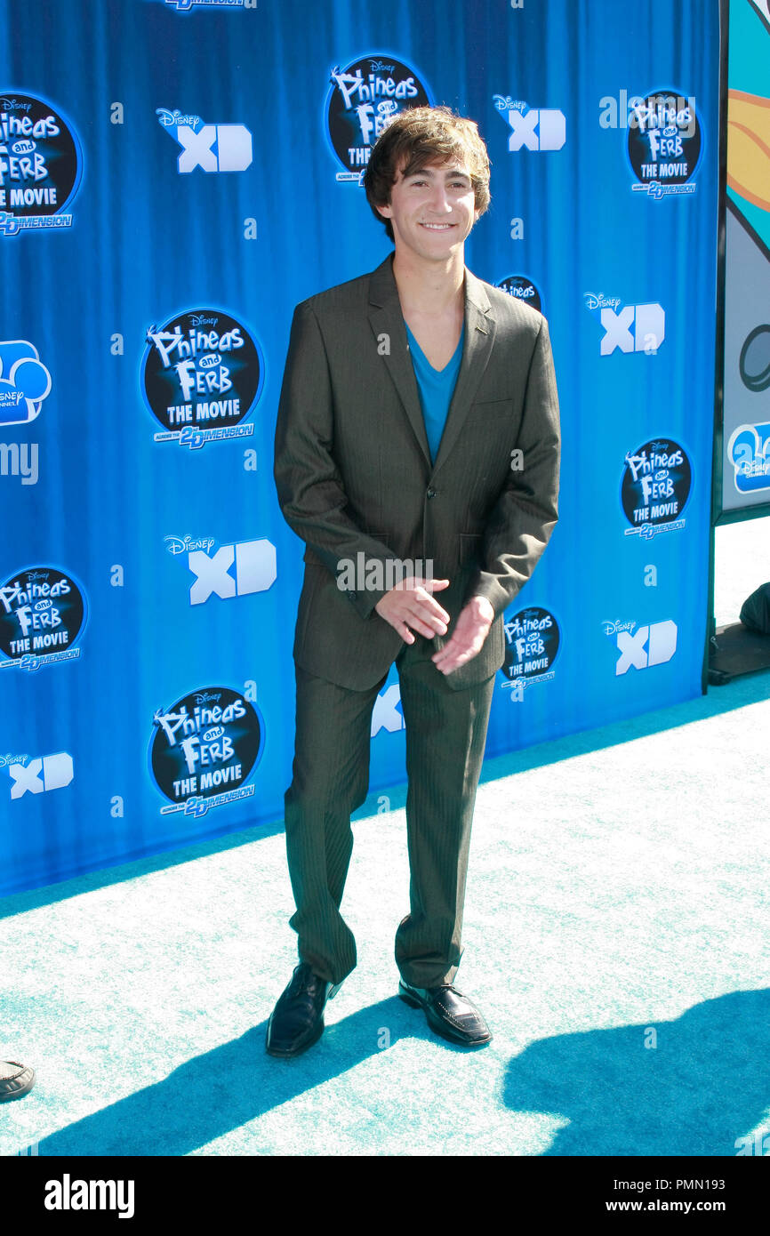 Vincent Martella at the Premiere of Disney Channel's ""Phineas and Ferb ...