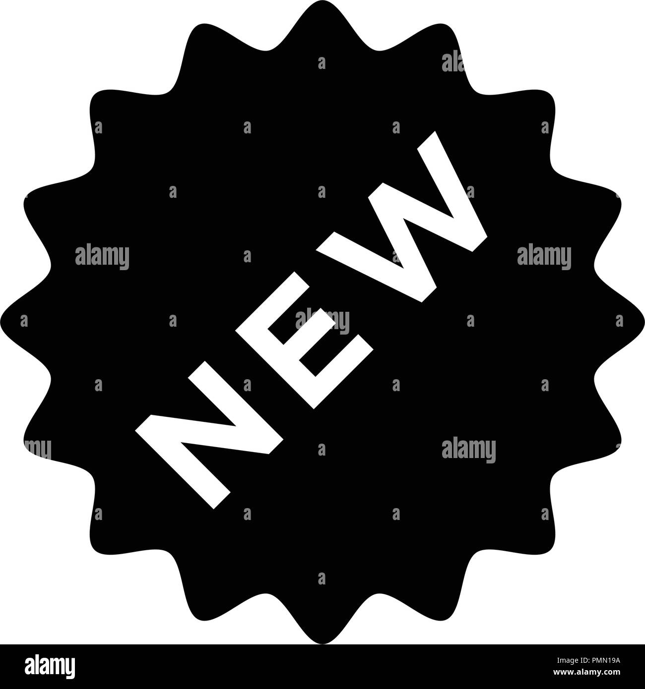 New sign icon - New arrival button symbol vector black Stock Vector ...