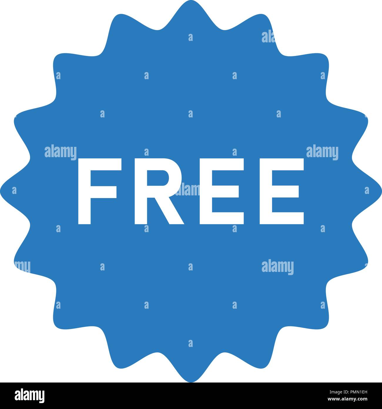 Free sign icon - Button symbol vector blue Stock Vector Image & Art - Alamy