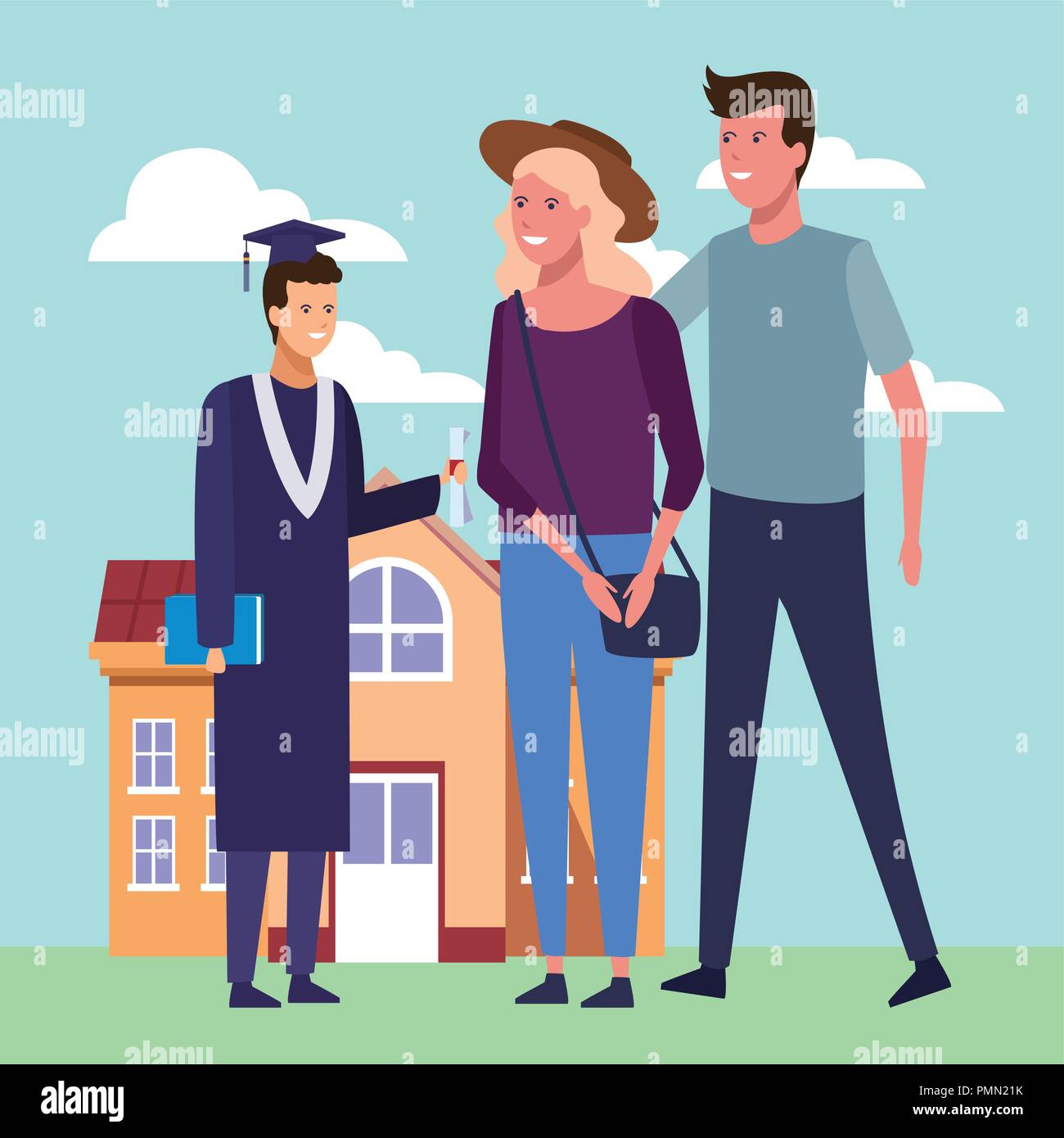 Student graduation cartoon Stock Vector Image & Art - Alamy