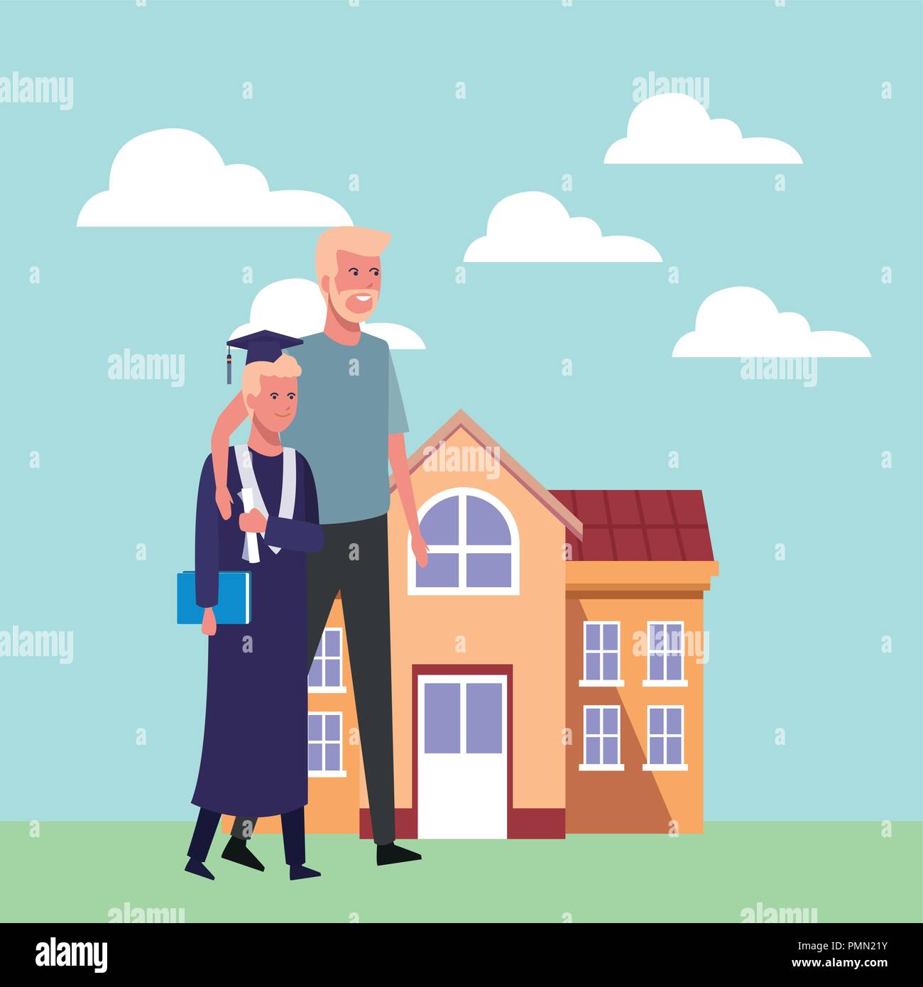 Student graduation cartoon Stock Vector Image & Art - Alamy