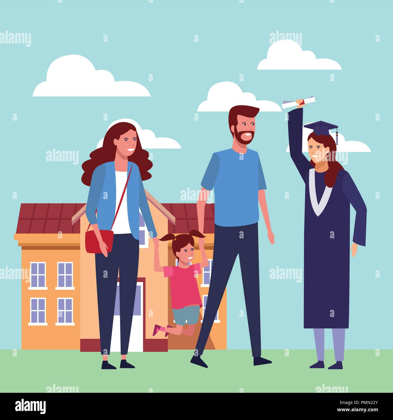 Student graduation cartoon Stock Vector Image & Art - Alamy