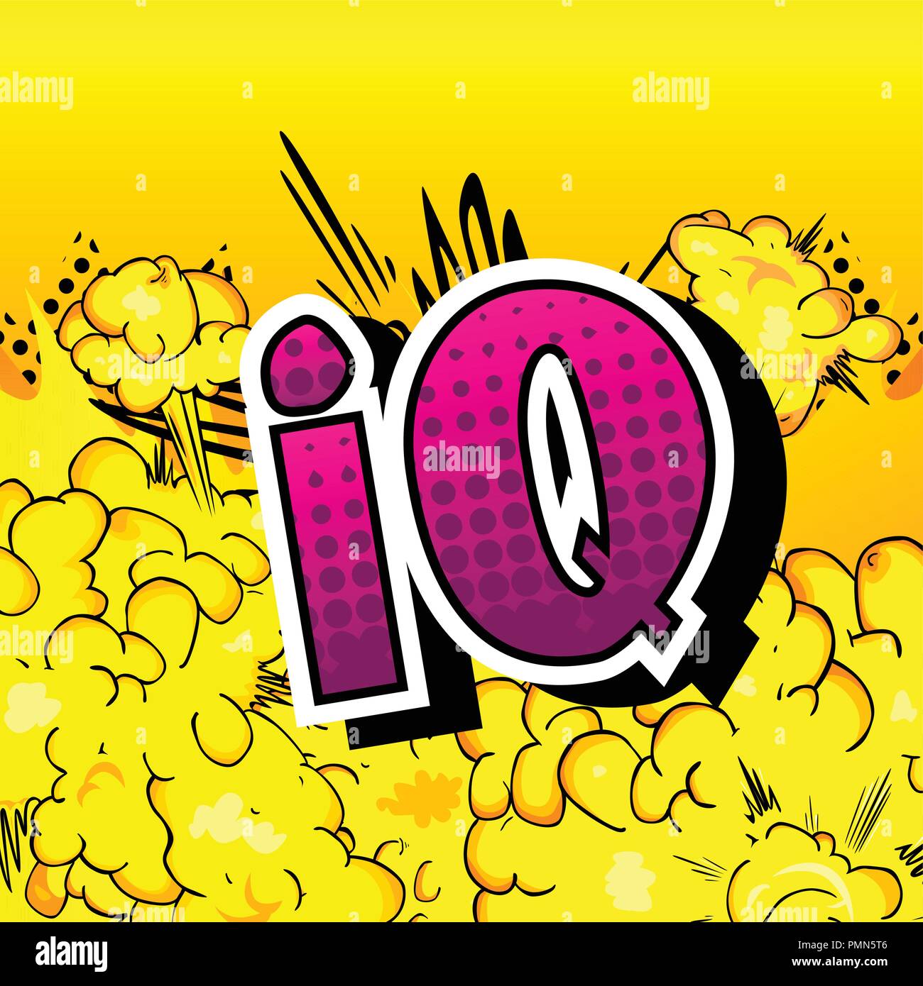 IQ - Vector illustrated comic book style phrase Stock Vector Image ...