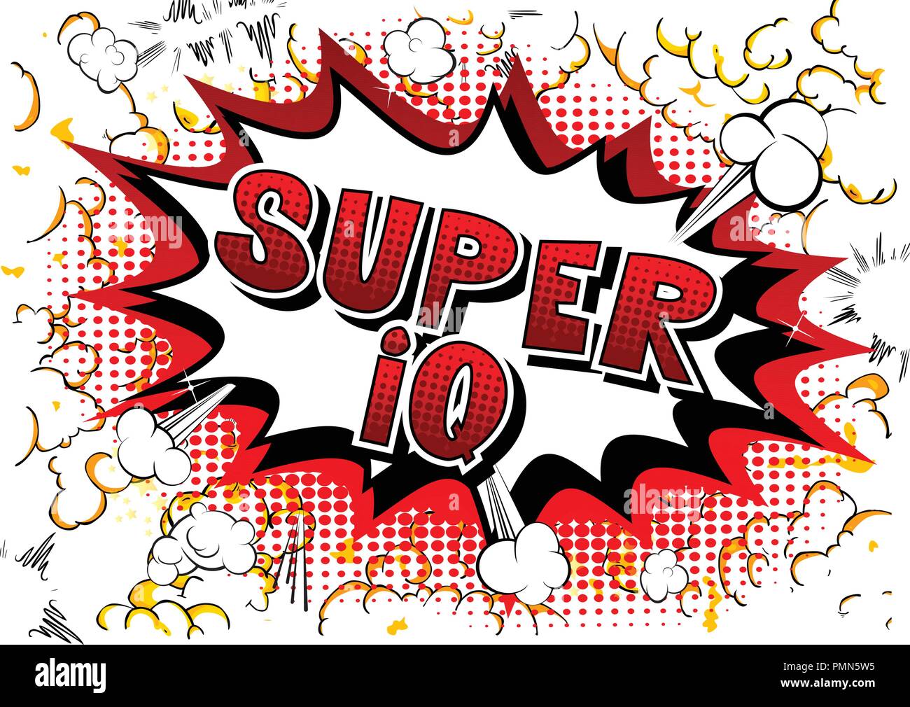 Super IQ - Vector illustrated comic book style phrase Stock Vector ...