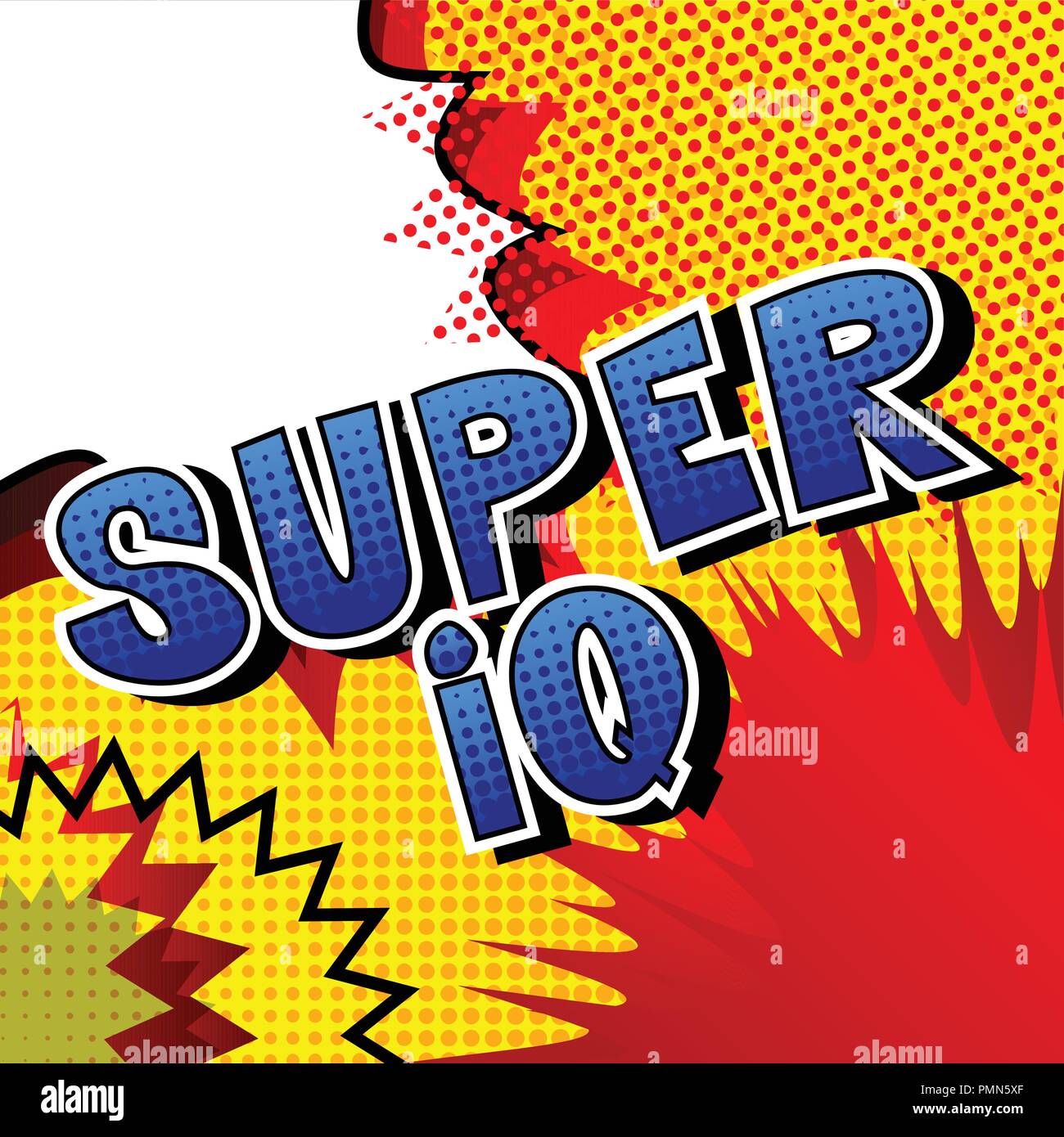 Super IQ - Vector illustrated comic book style phrase Stock Vector ...
