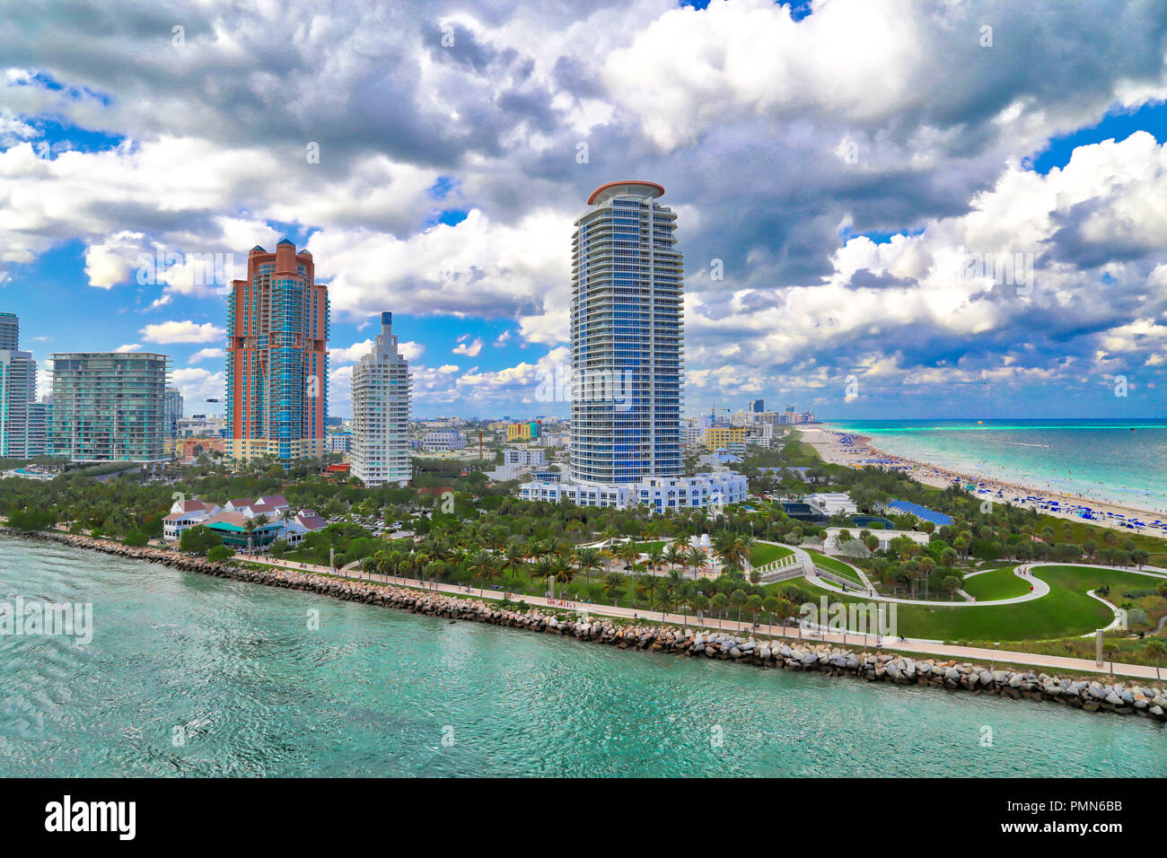 USA, Miami harbor on a bright sunny day Stock Photo - Alamy