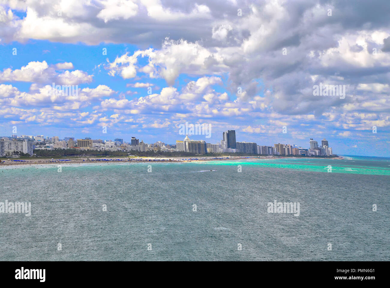 Aerial view miami cityscape coastal hi-res stock photography and images ...
