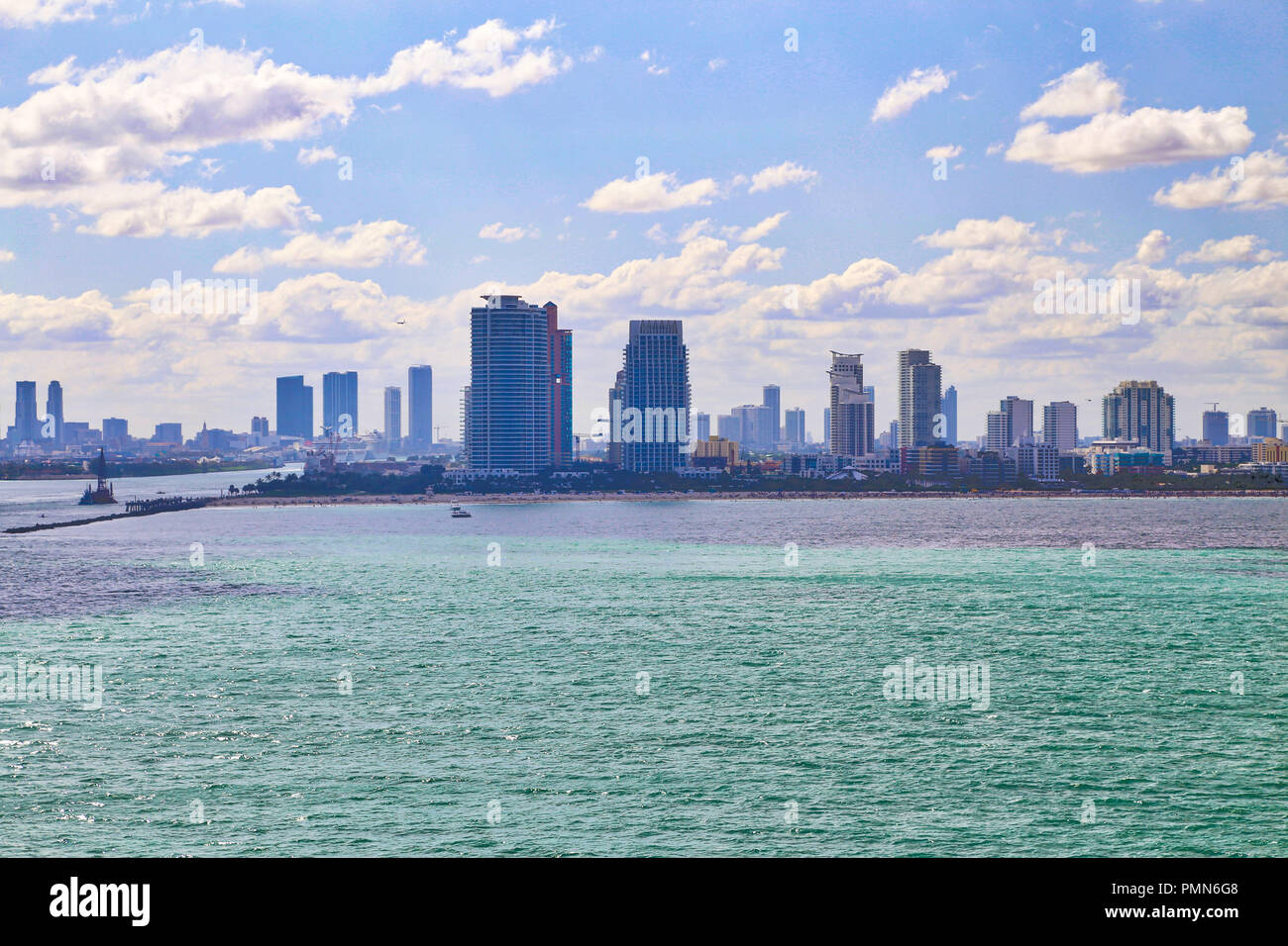 Aerial view miami cityscape coastal hi-res stock photography and images ...