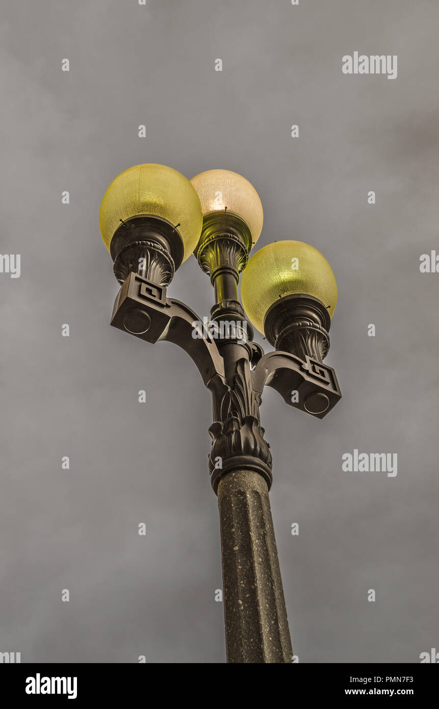 Lamp post with three lights hi-res stock photography and images - Alamy