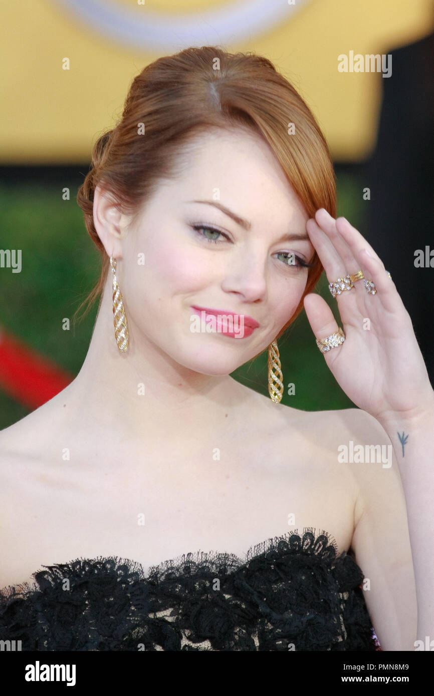 Emma Stone At The 18th Annual Screen Actors Guild Awards Arrivals Held