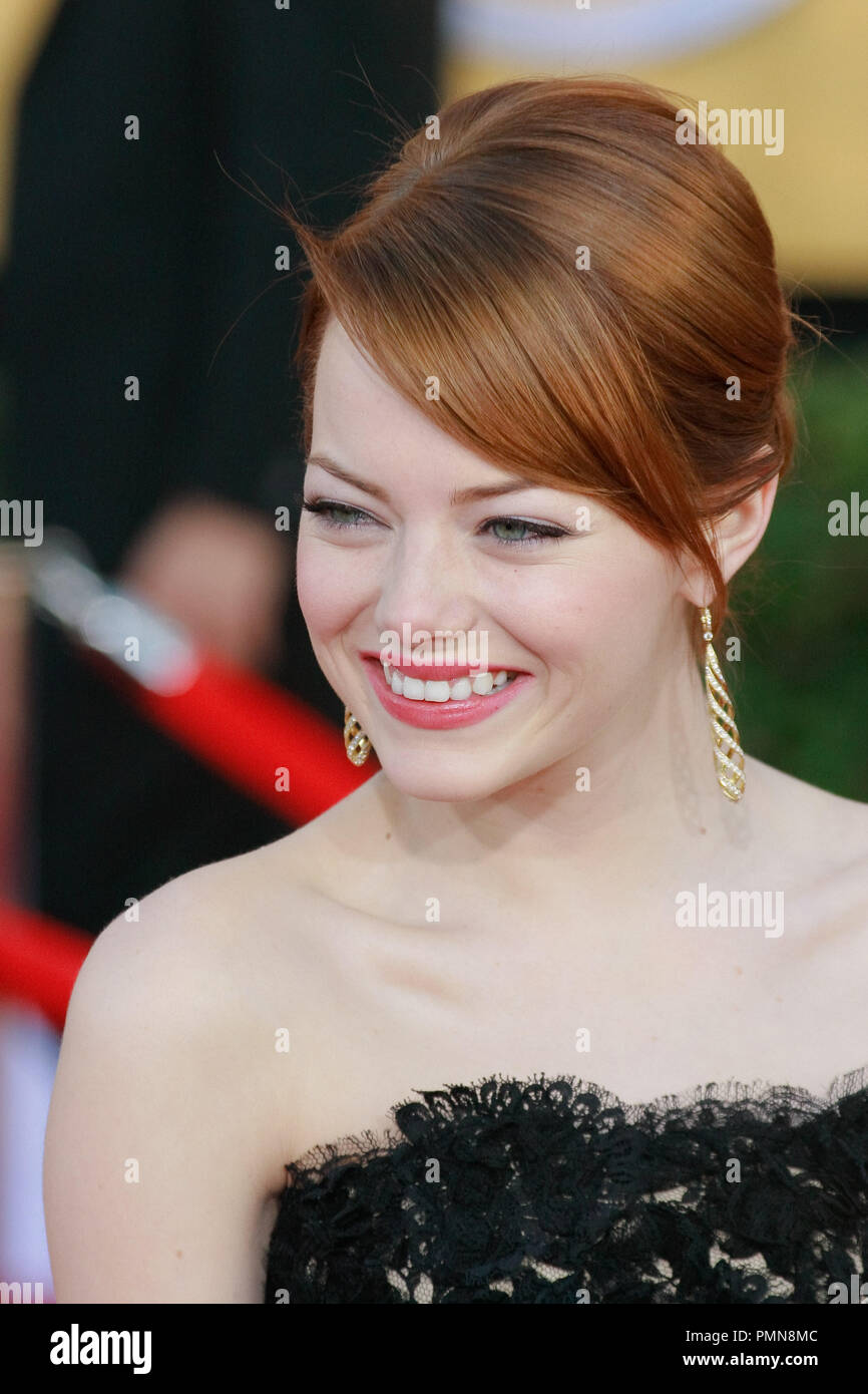 Emma Stone At The 18th Annual Screen Actors Guild Awards Arrivals Held