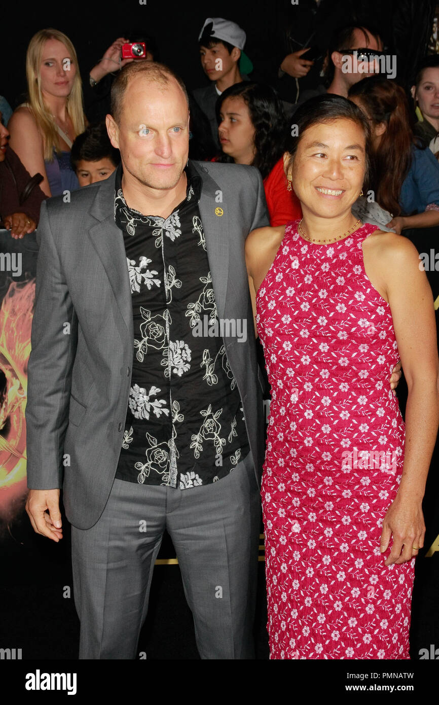 Woody Harrelson and his wife Laura Louie at the Premiere of Lionsgate's ...