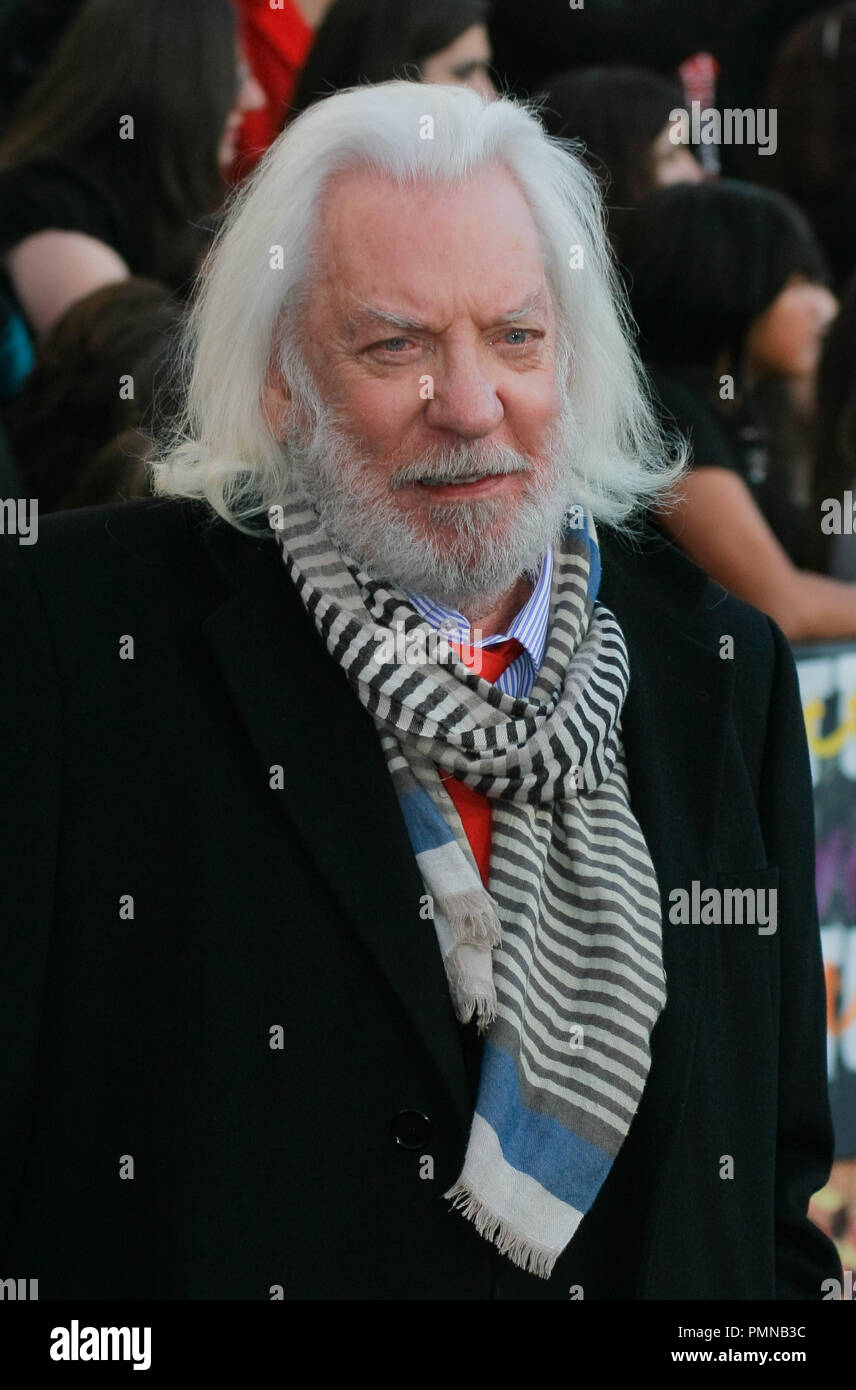 Donald Sutherland at the Premiere of Lionsgate's "The Hunger Games ...