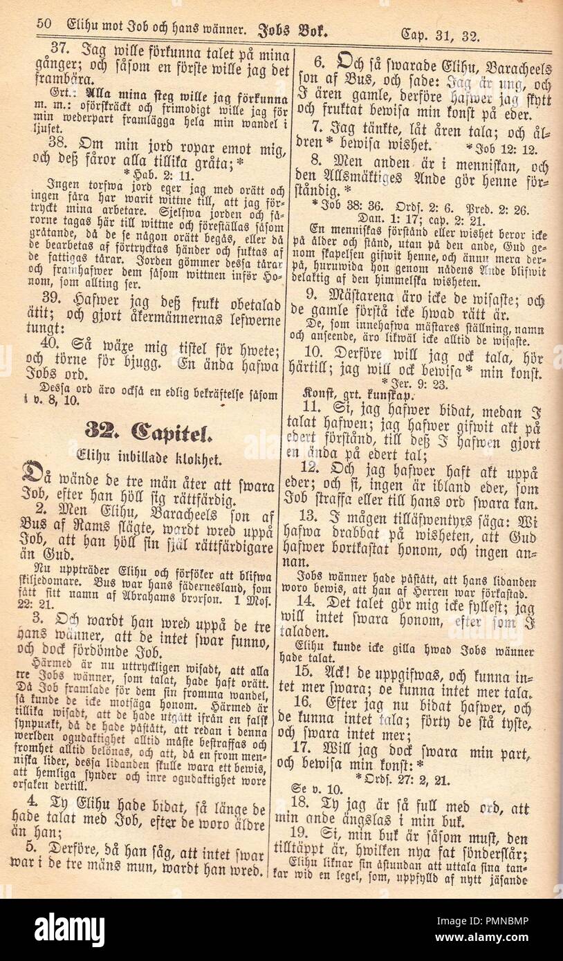 Biblia Fjellstedt II (1890) 054 Stock Photo - Alamy