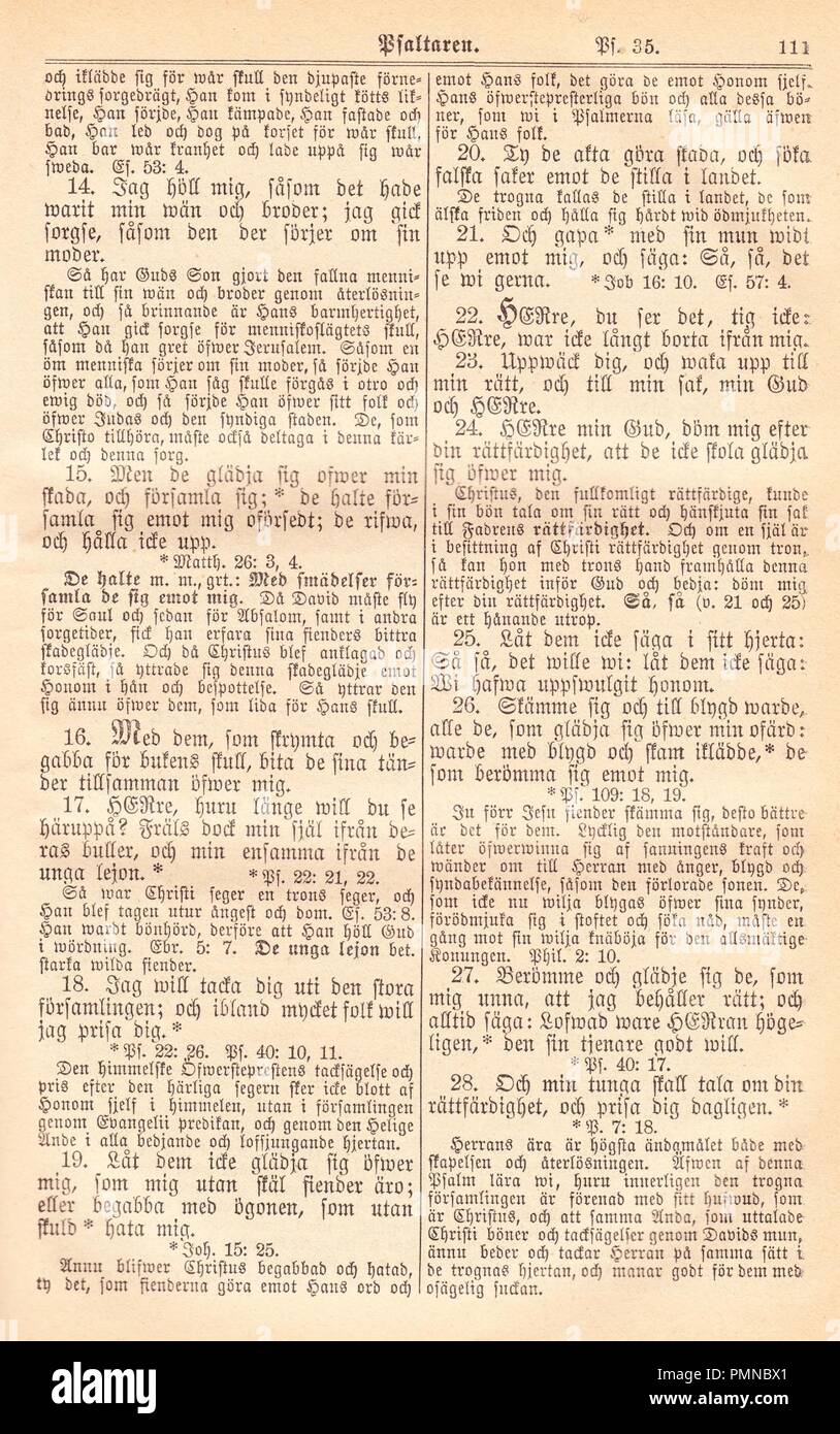 Biblia Fjellstedt II (1890) 115 Stock Photo - Alamy