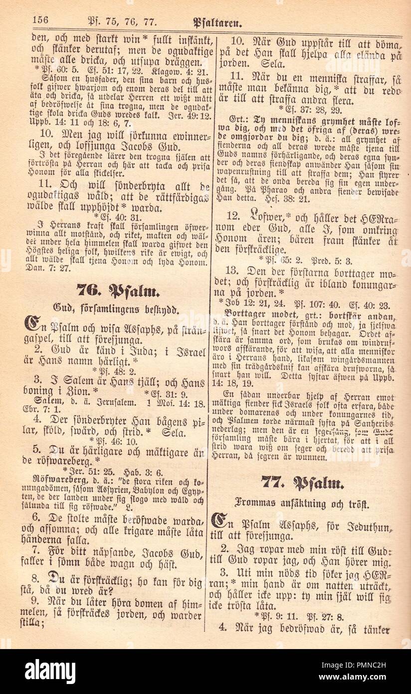 Biblia Fjellstedt II (1890) 160 Stock Photo - Alamy