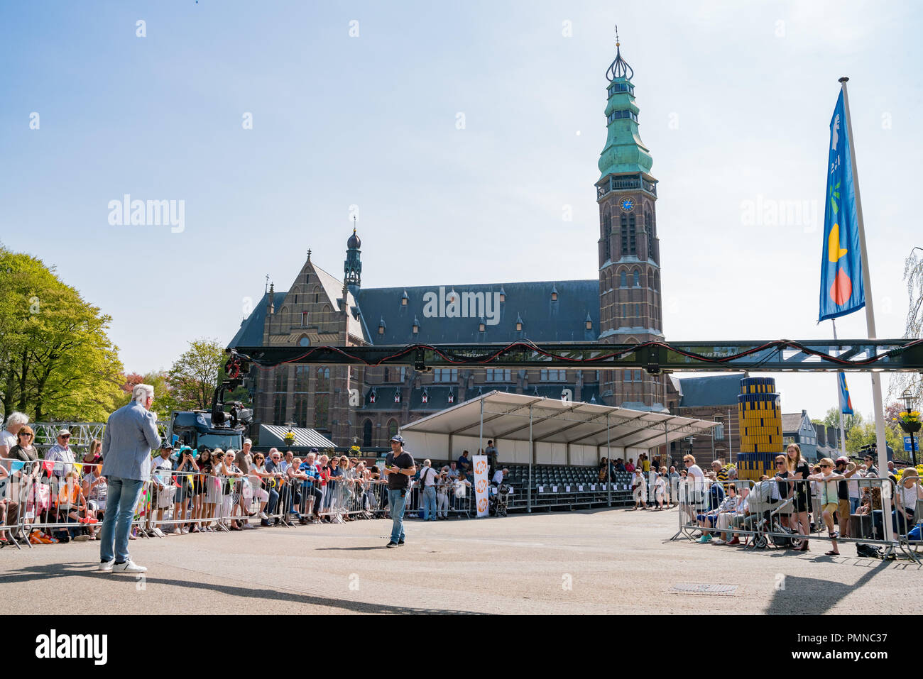 Lisse, APR 21: People waiting for the famous flower parade on APR 21 ...