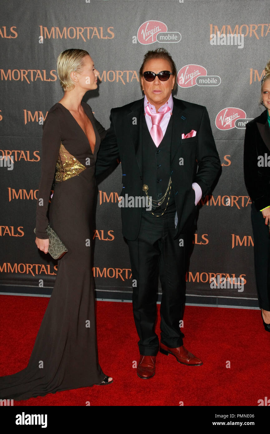 Mickey Rourke and girlfriend Anastasia Makarenko at the Premiere of ...