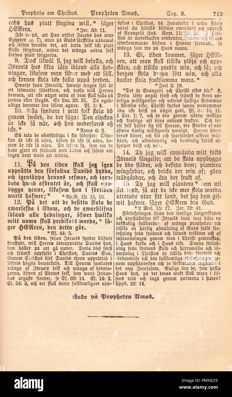 Biblia Fjellstedt II (1890) 717 Stock Photo - Alamy