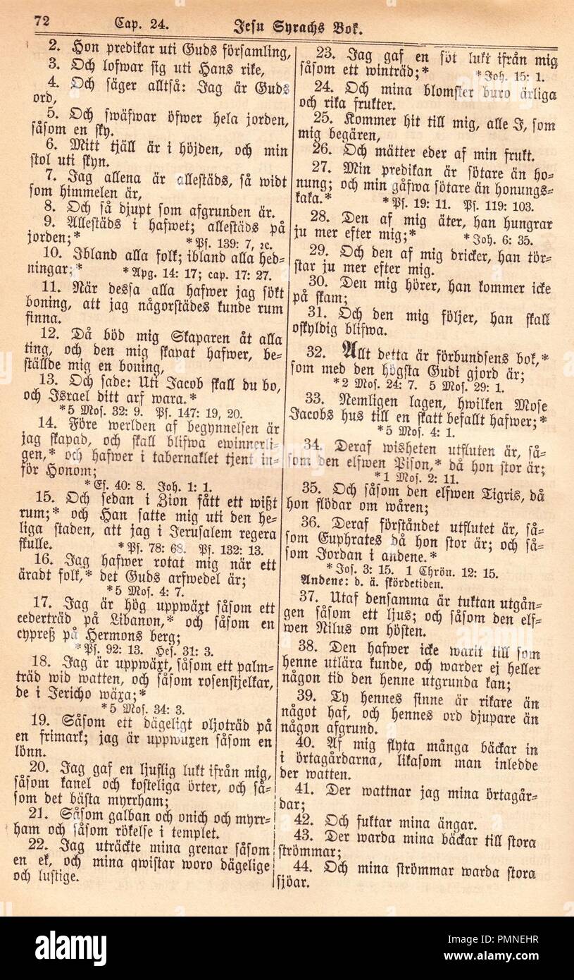 Biblia Fjellstedt II (1890) 860 Stock Photo - Alamy